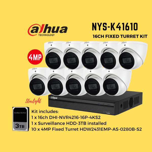 CCTV Kits with 16 Channel Network Recorder