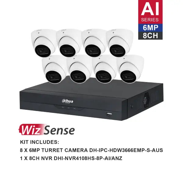 Dahua 6MP Surveillance Kit 8 Channel Kit, DH-K6088T