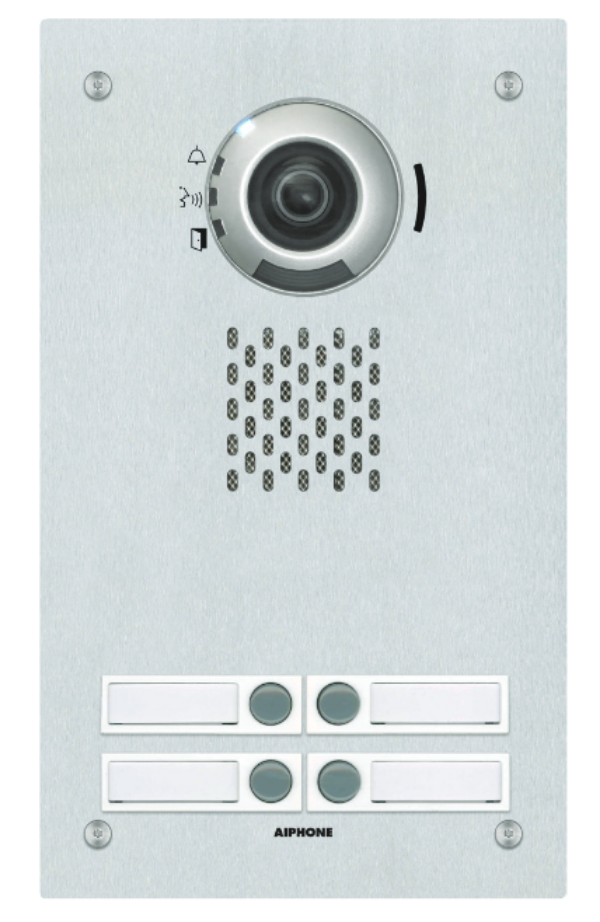 Aiphone Intercom IP 4 Button Video Door Station With Mechanical Button