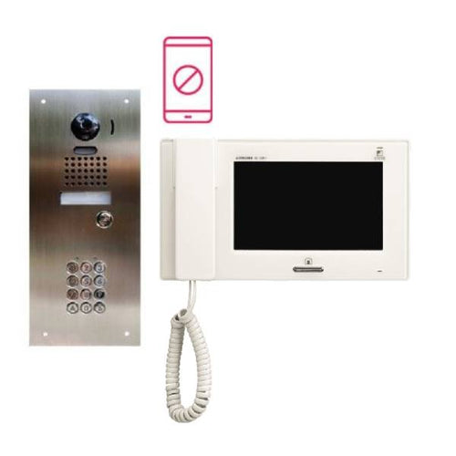 Aiphone Access Control Intercom Kit, Keypad Style Door Station