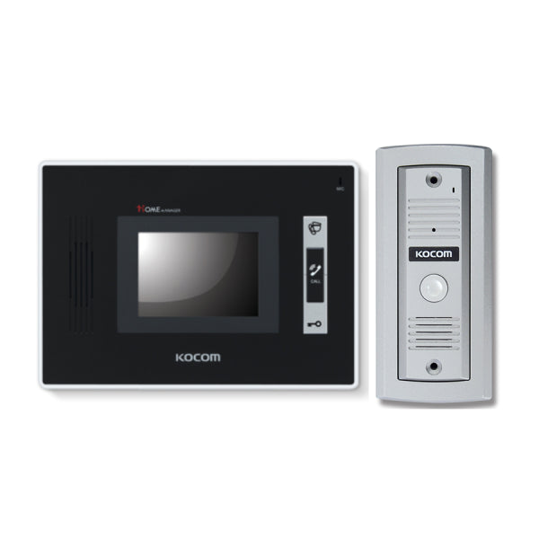 Kocom Intercom Kit with Flushmounted Slimline Door Station